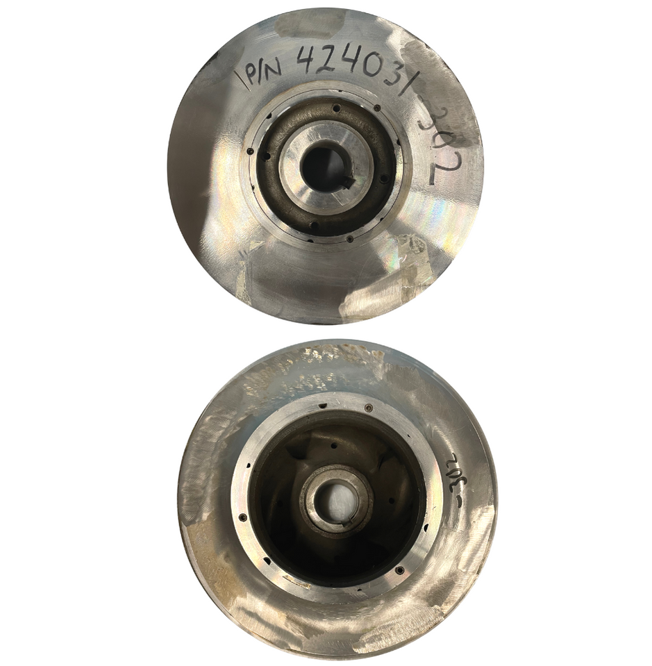 Stainless Steel Pump Impeller and Wear Rings — Industrial-Pump-Parts